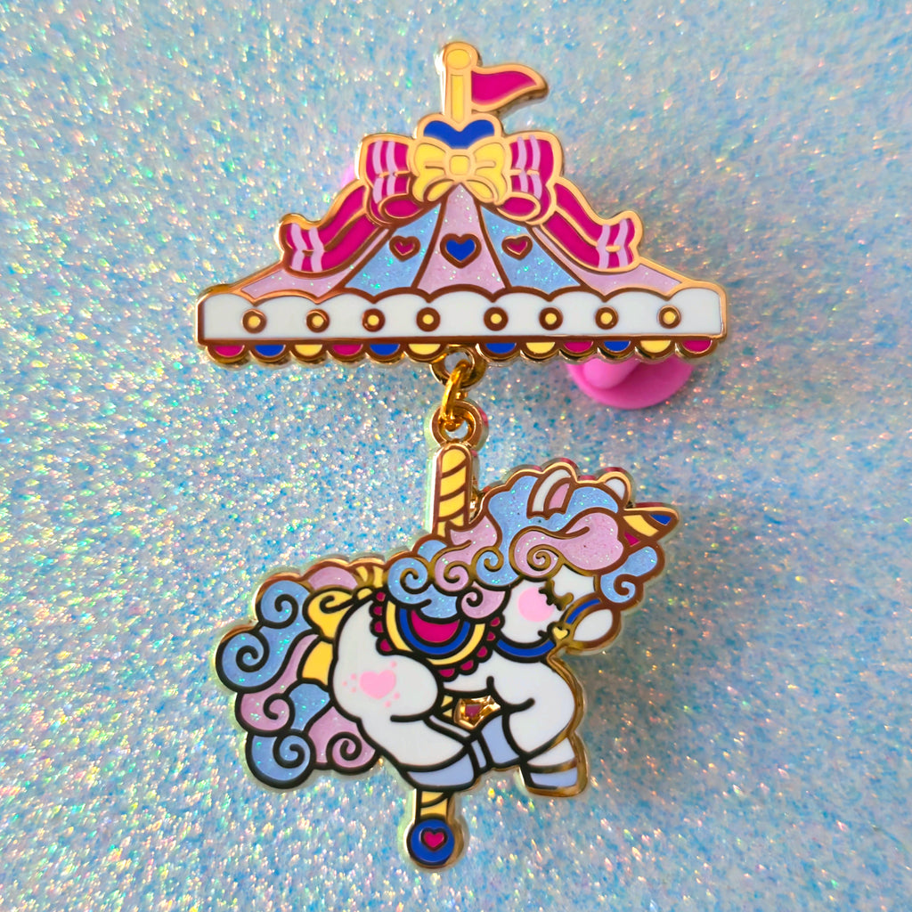 PASTEL CAROUSEL DANGLING PIN – appleminte