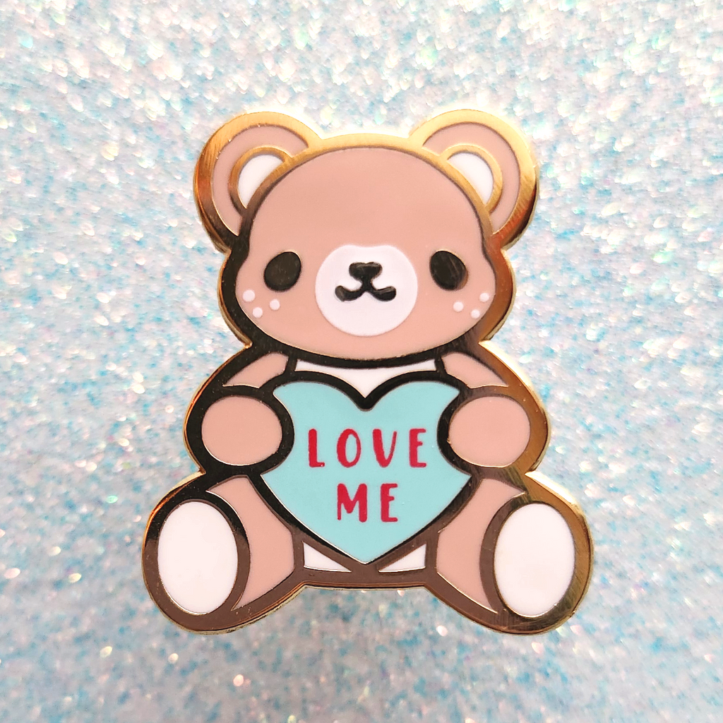 CANDY HEART TEDDY PIN – appleminte