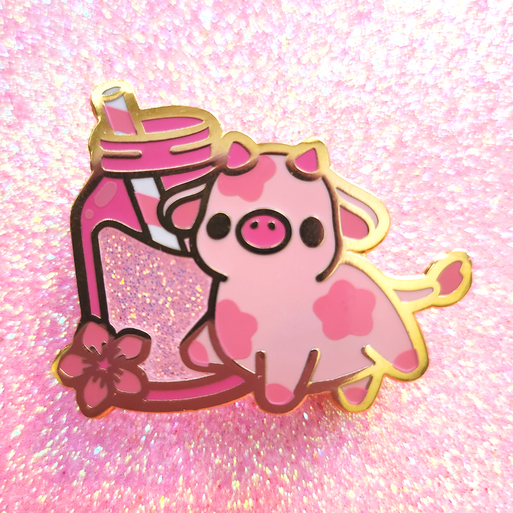 SAKURA MILK COW PIN – appleminte