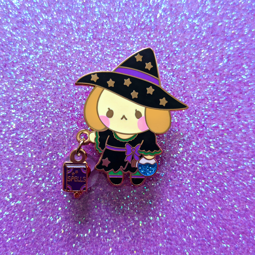Witch Pup Dangling Pin – appleminte
