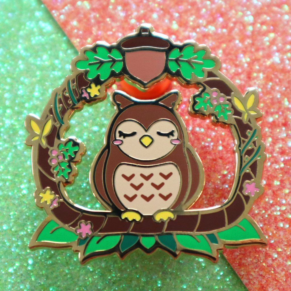 WOODLAND OWL PIN – appleminte